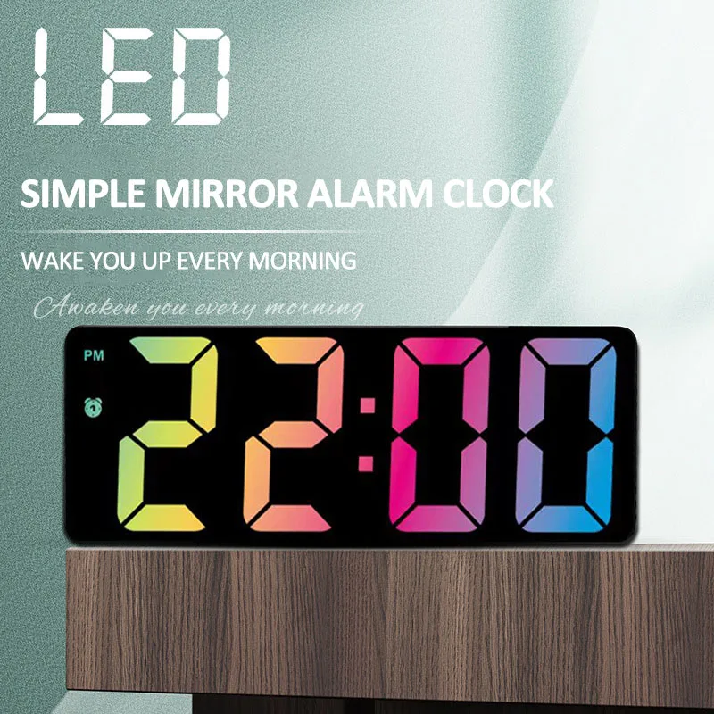 Mi-Home-Digital-Colorful-Alarm-Clock-Large-Number-with-Snooze-Dimmer ...