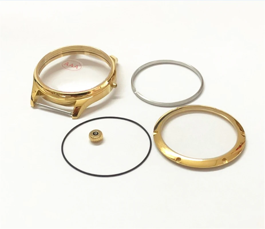 Watch Cases 44mm Stainless sapphire crystal Glass Case For ETA 6497/ ...
