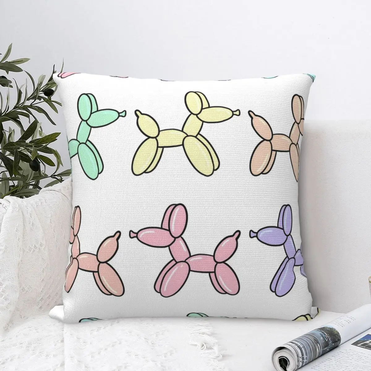 Soft-Balloon-Dog-Pillow-Cover-Animal-Cushion-Cover-Pattern-Pillow-Case ...
