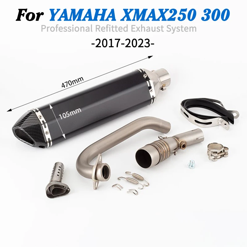 XMAX-250-XMAX300-Complete-Exhaust-Muffler-Connect-51MM-Mufflet-Tail ...