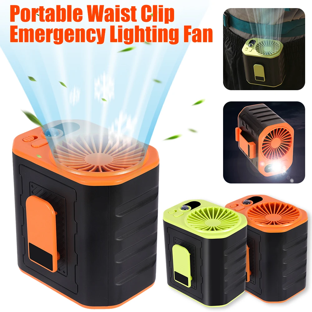 Personal-Belt-Clip-Fan-Portable-Waist-Mounted-Fan-6000mAh-With-Power ...