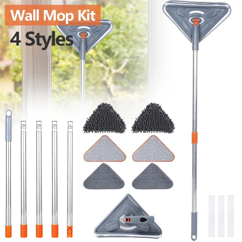 Kit-Mop-De-Limpeza-Triangular-Ajust-vel-Haste-De-Extens-o-Limpador-De ...
