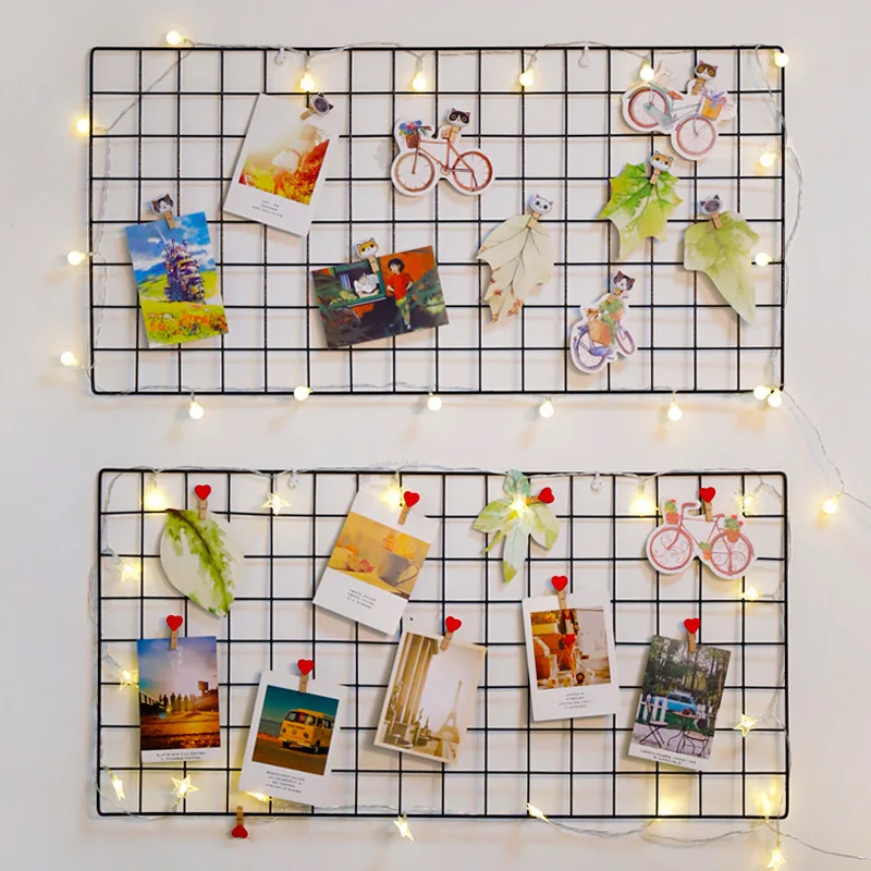Wall-Grid-Photo-Panel-Picture-Holder-Metal-Organizer-Wire-Hanging ...
