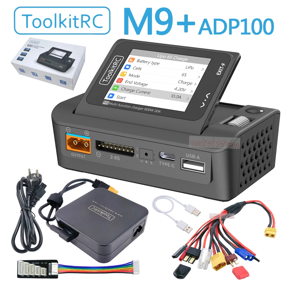 ToolkitRC-M9-600W-20A-USB-Fast-Charing-DC-Smart-Charger-Adjustable ...