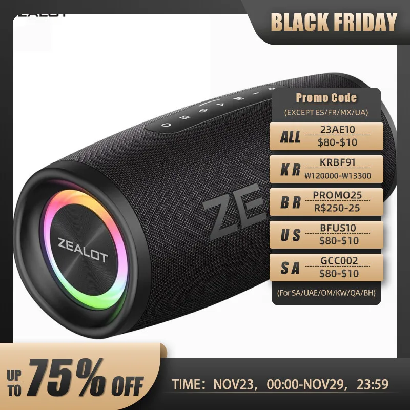 ZEALOT-S56-Bluetooth-Speaker-40W-Output-Power-Bluetooth-Speaker-with-Excellent-Bass-Performace ...