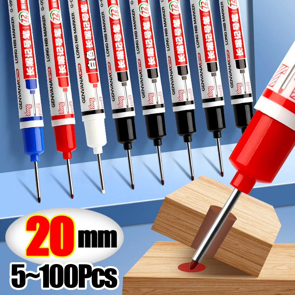 5-100Pcs Waterproof 2cm Long Head Markers Deep Hole Marker Pen for ...