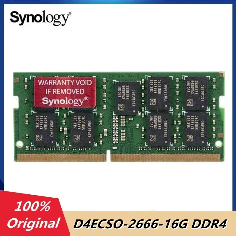 Original Synology 16GB DDR4 2666Mhz Unbuffered ECC SODIMM RAM Memory Module DDR4 (D4ECSO-2666 ...