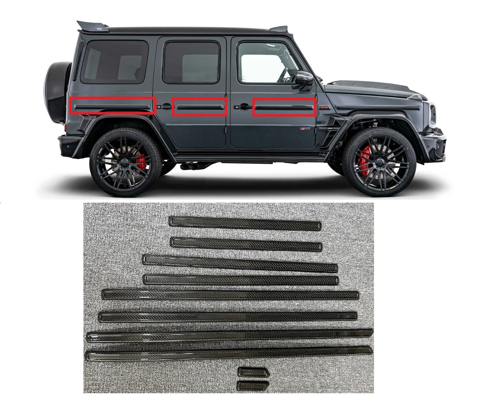 Fit For Benz W464 G-Class G63 G550 2019-2022 Carbon Fiber Car Door Body ...