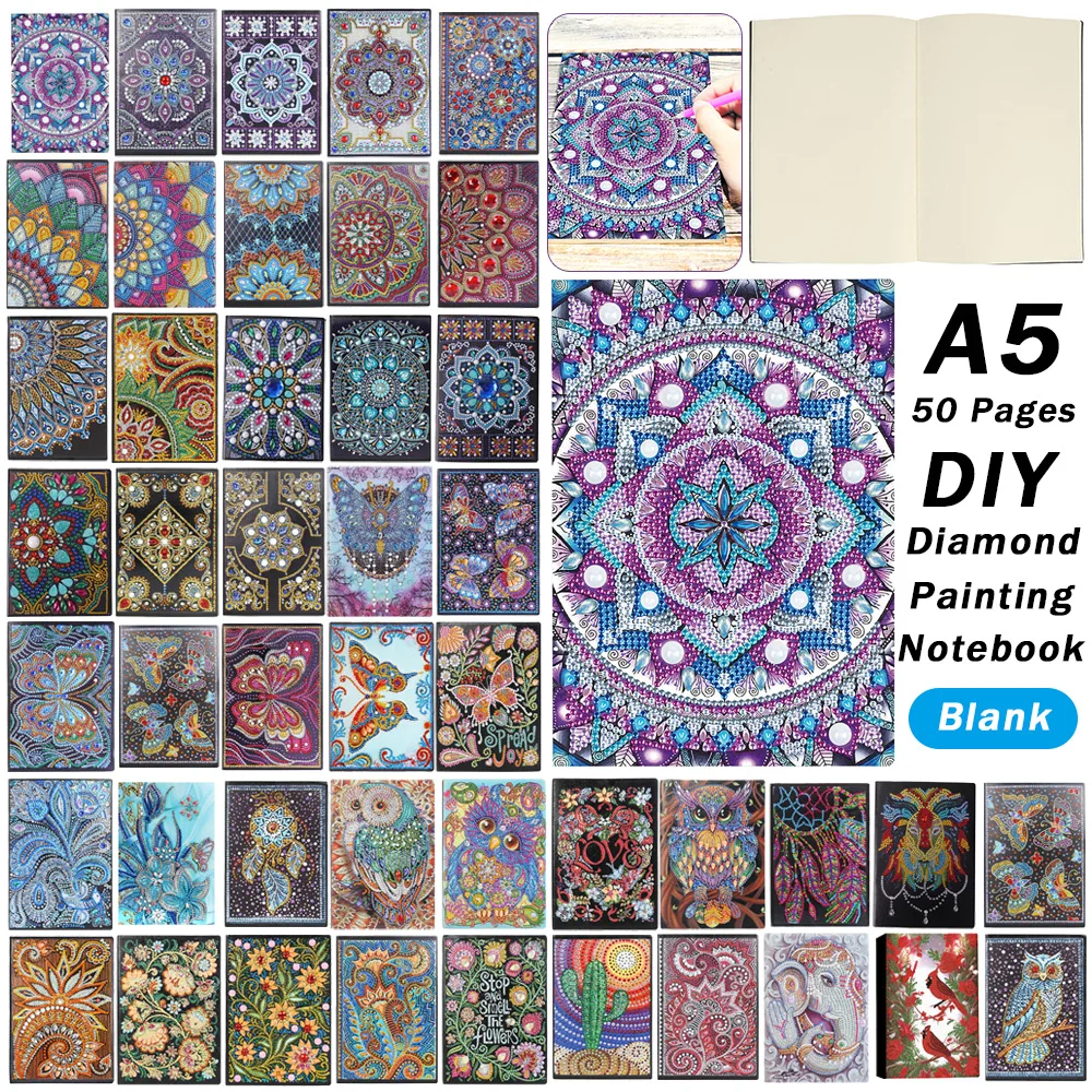 50-Pages-A5-Diamond-Painting-Notebook-DIY-Special-Shaped-Diamond ...