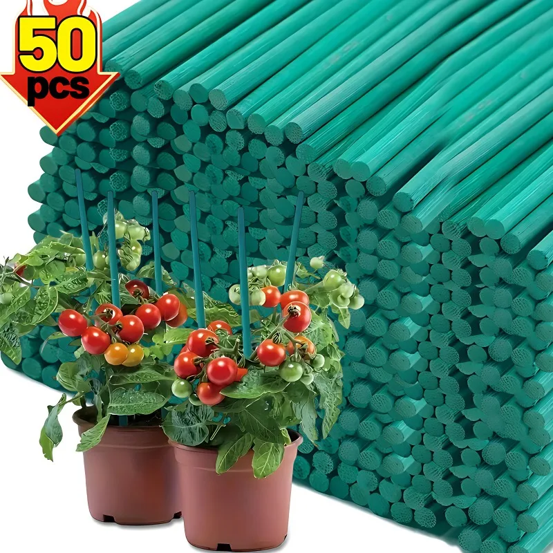 Green Garden Stick Plant Support Rods Climbing Vine Plant Sticks for ...
