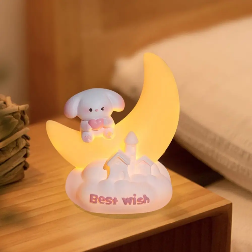 Desktop-Decor-Resin-LED-Bee-Night-Light-Dog-Bear-Sleeping-Lamp-Soft ...