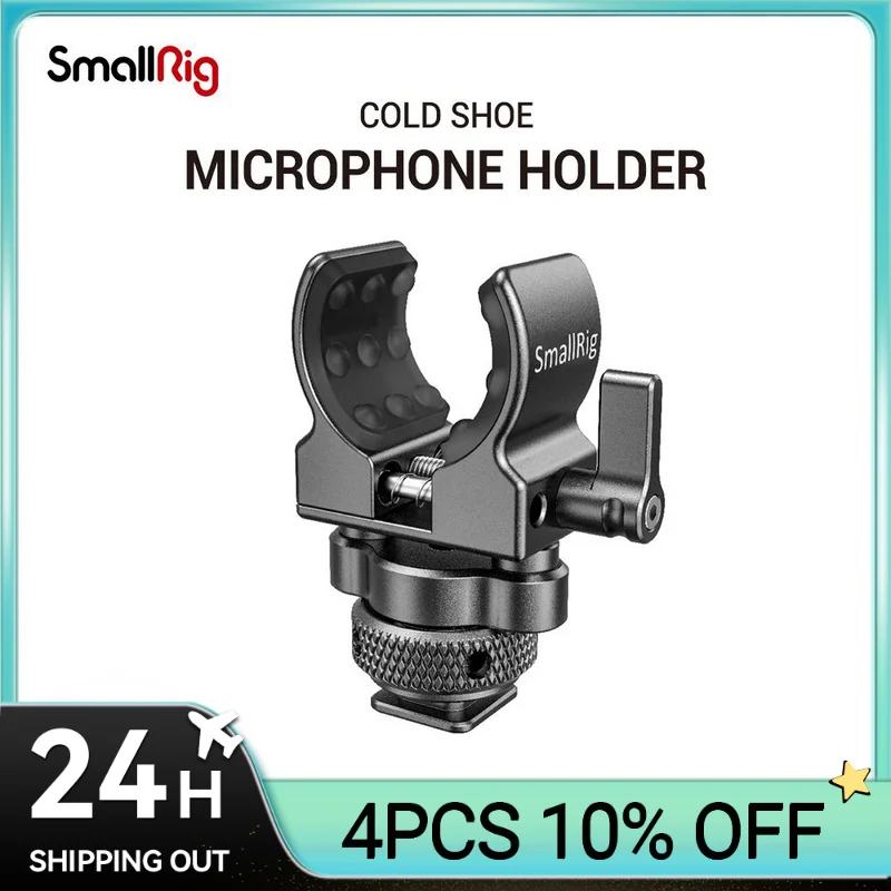 Smallrig Quick Release Cold Shoe Microphone Clamp Shot Gun Microphone ...
