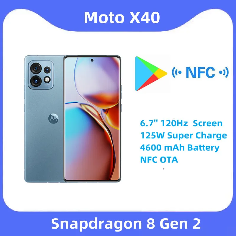 Original Motorola Moto X40 5G Phone Android 13 Snapdragon 8 Gen 2 6.7'' 120Hz Screen 125W Super ...