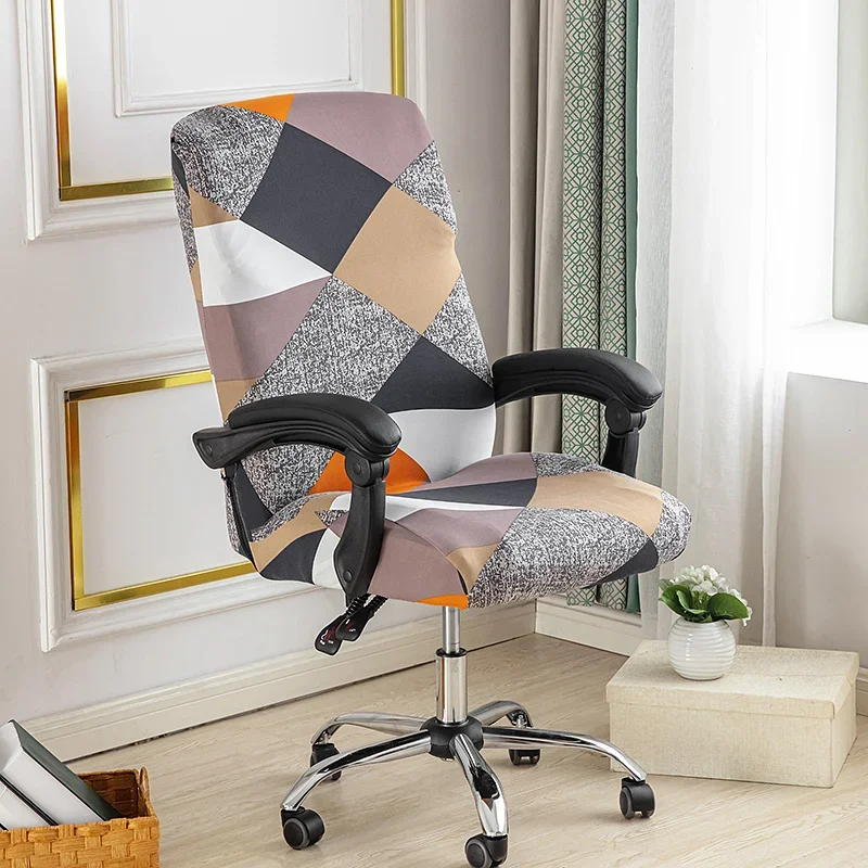 Geometry Computer Office Chair Cover Stretch Desk Seat Armchair ...