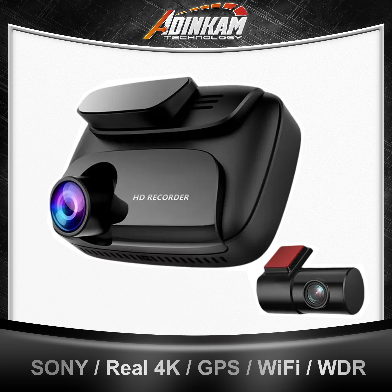 Real 4K Dash Cam 3"IPS Screen Chip Hisilicon 3559V200 Built in GPS ...