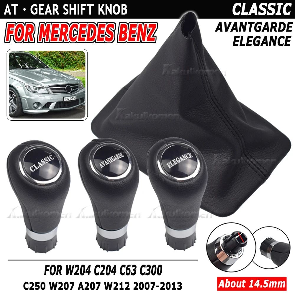 Automatic-Leather-Car-Shift-Gear-Knob-Lever-Gaitor-Boot-Cover-For ...