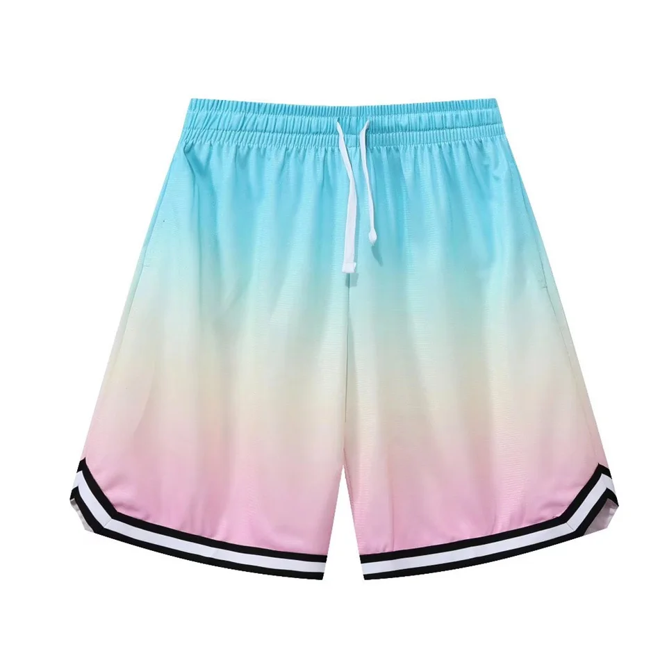 Basketball-Shorts-Men-Gradient-Color-Outdoor-Sports-Fitness-Sweatpants ...