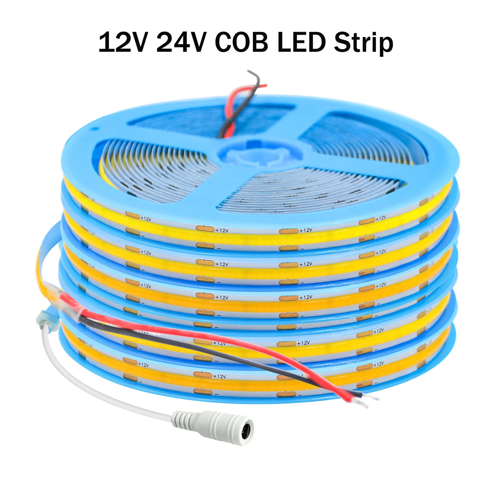 12V-24V-COB-LED-Strip-Light-320LEDs-Flexible-COB-LED-Lights-High ...