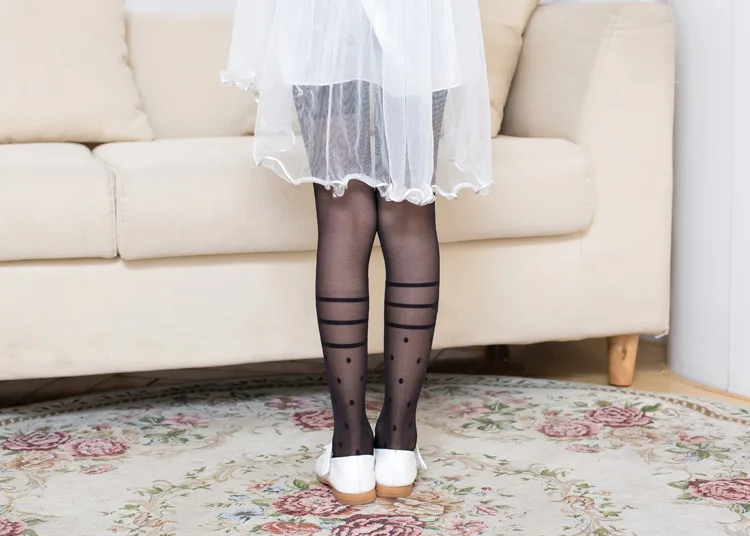 Collants de danse de Ballet pour enfants, bas'été fins, noirs et blancs ...