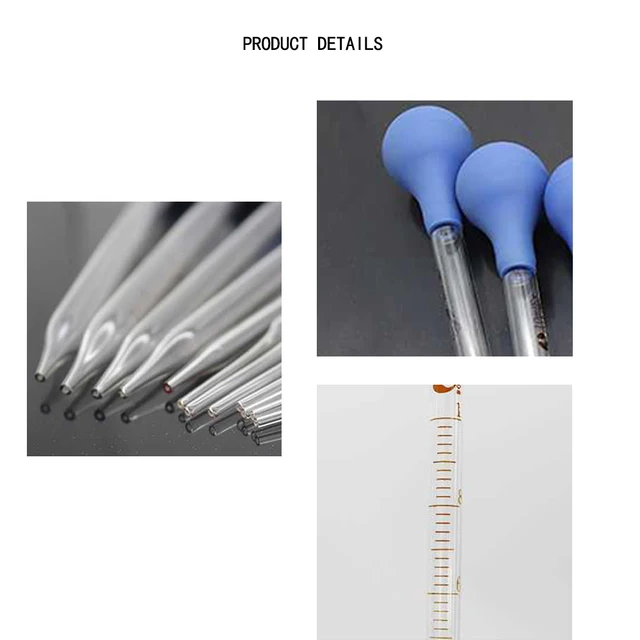 10ml Graduated Glass Droppers With Rubber Bulbs 10ml Glass Pipettes ...