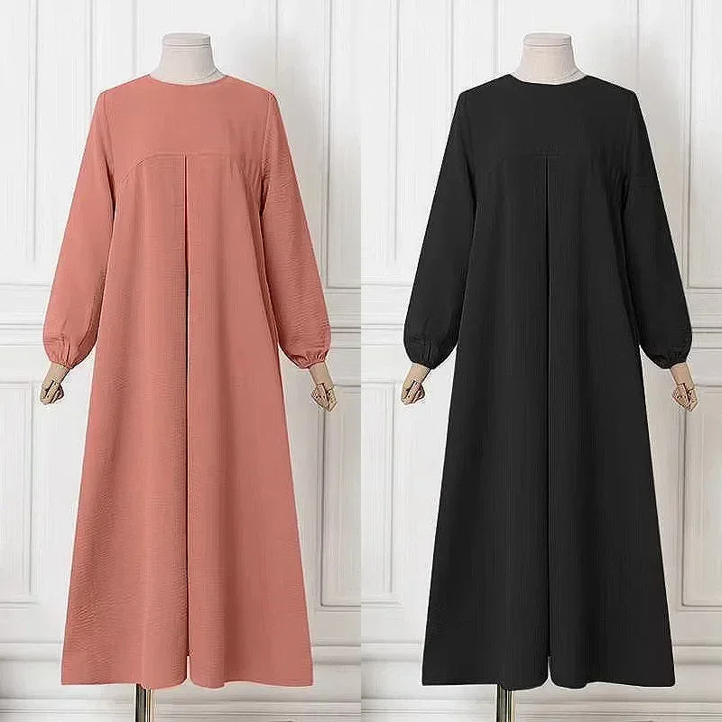 Fashion-Islamic-Clothing-Spring-Women-Muslim-Maxi-Dress-Lantern-Sleeve ...