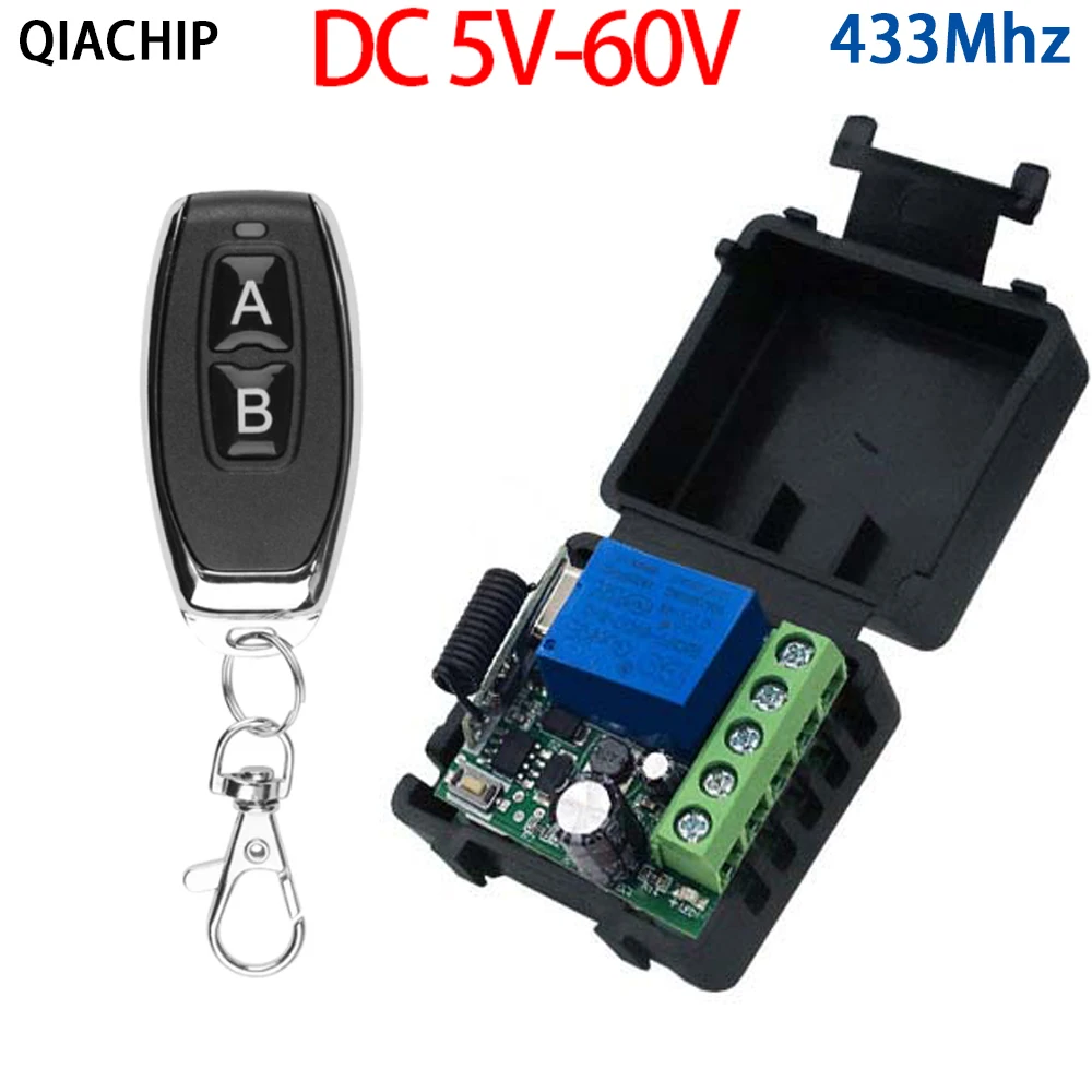 433Mhz-DC-12V-5V-60V-1CH-Universal-Wireless-Remote-Control-Switch-Relay ...