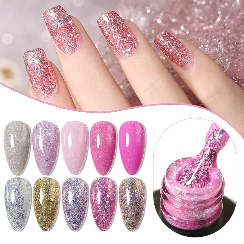 Mocmaki-60-Colors-15mL-Glitter-Diamond-Gel-Nail-Polish-Sparkling-Sequin ...