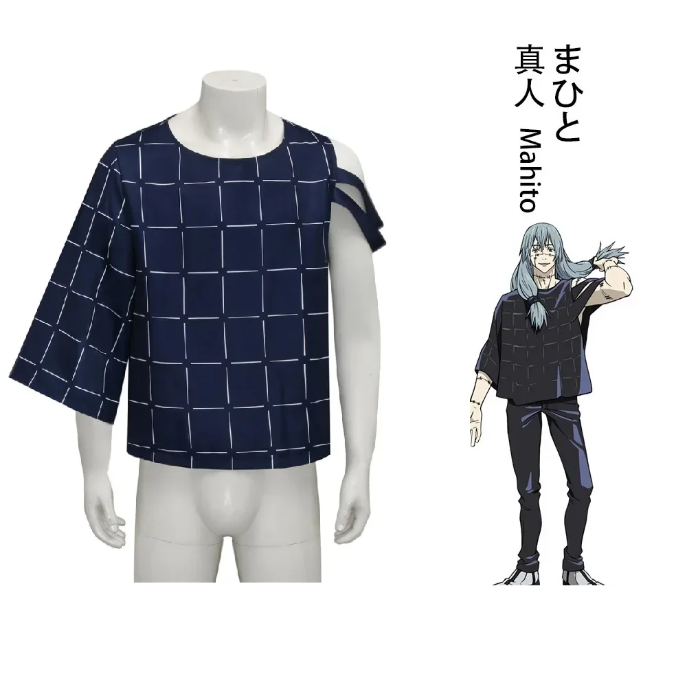 Jujutsu-Kaisen-Mahito-Fantasia-de-Cosplay-Uniforme-Anime-T-shirt-azul ...