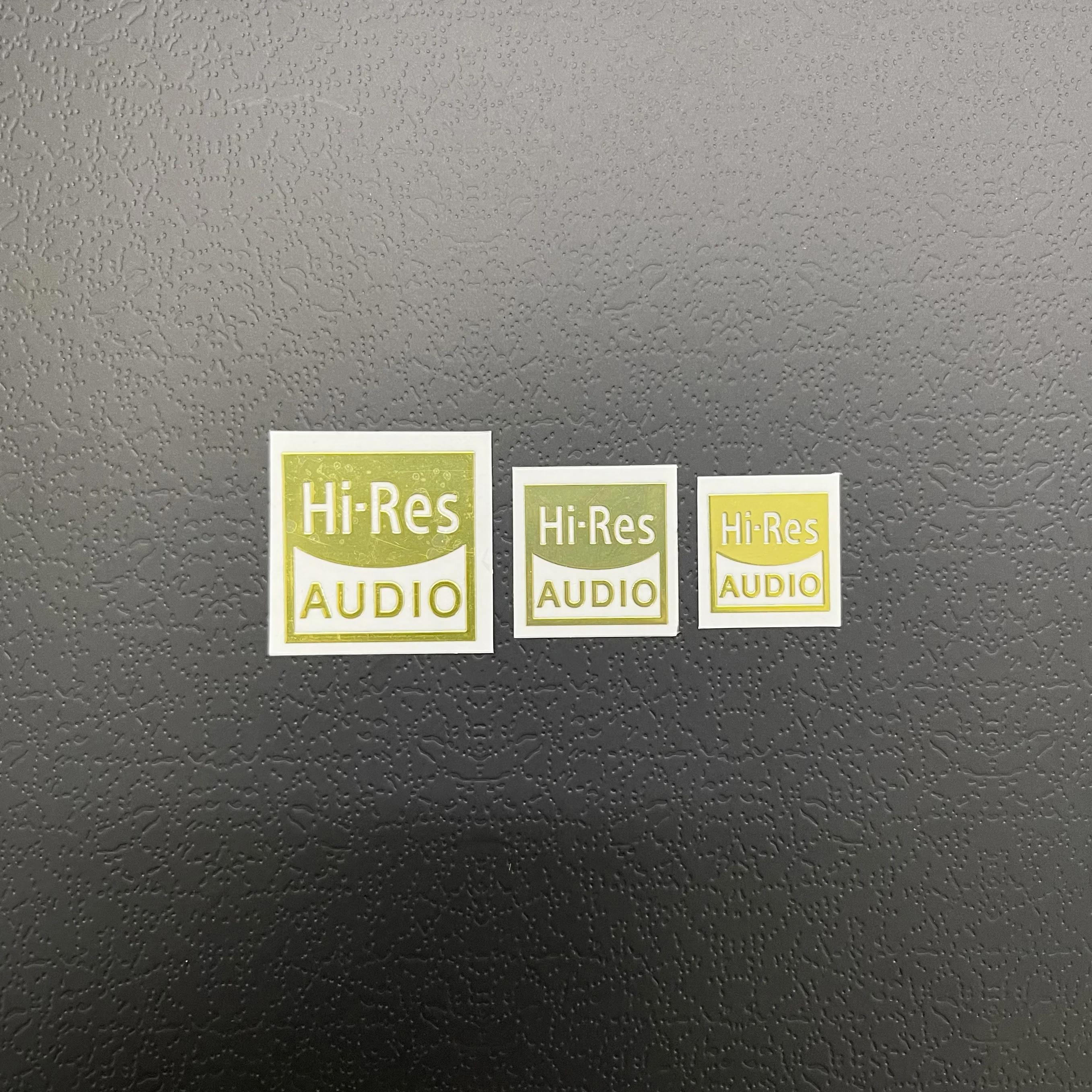 Hi-Res AUDIO small gold standard high quality audio certification metal ...