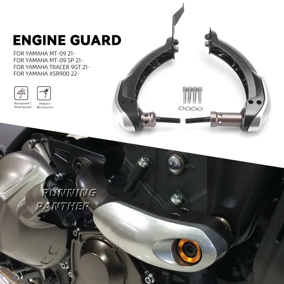 Yamaha MT09 FZ09 Frame Sliders Motorcycle CNC Aluminum Engine Crash ...