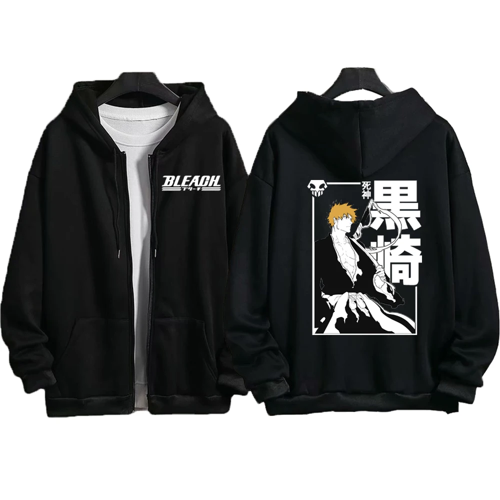 Bleach Sweatshirt Fleece | Bleach Hoodies Men | Y2k Bleach Sweatshirt ...