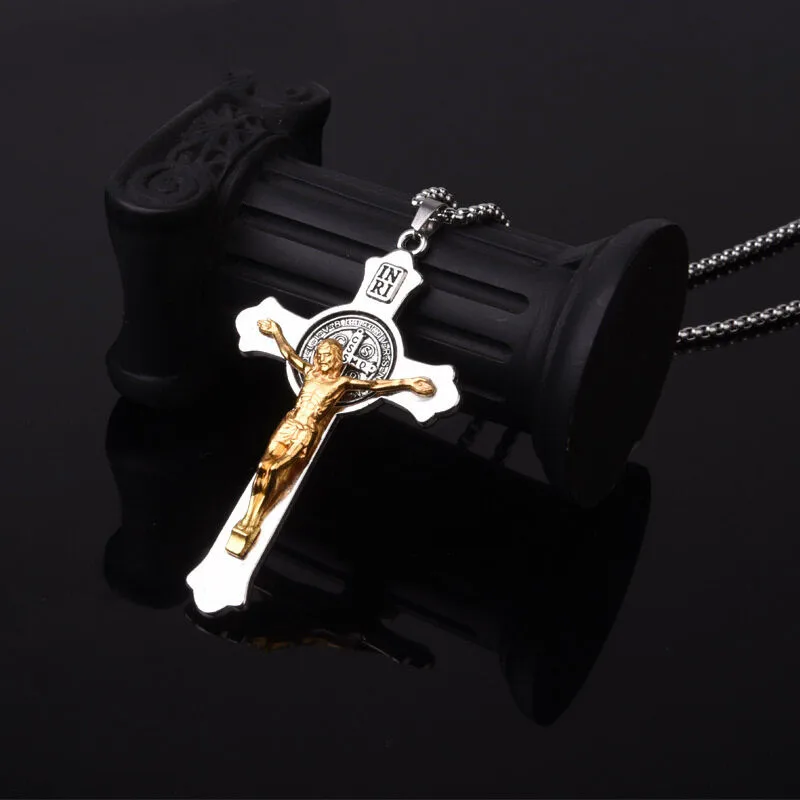 Men and Women Retro Creative Design Jesus Cross Amulet Pendant ...