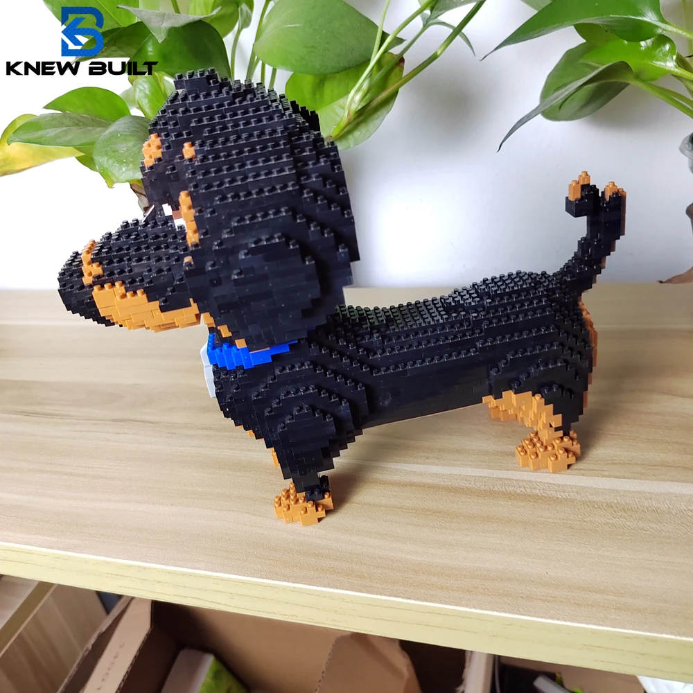 KNEW-BUILT-Dachshund-Dogs-Model-Micro-Mini-Building-Blocks-Set ...