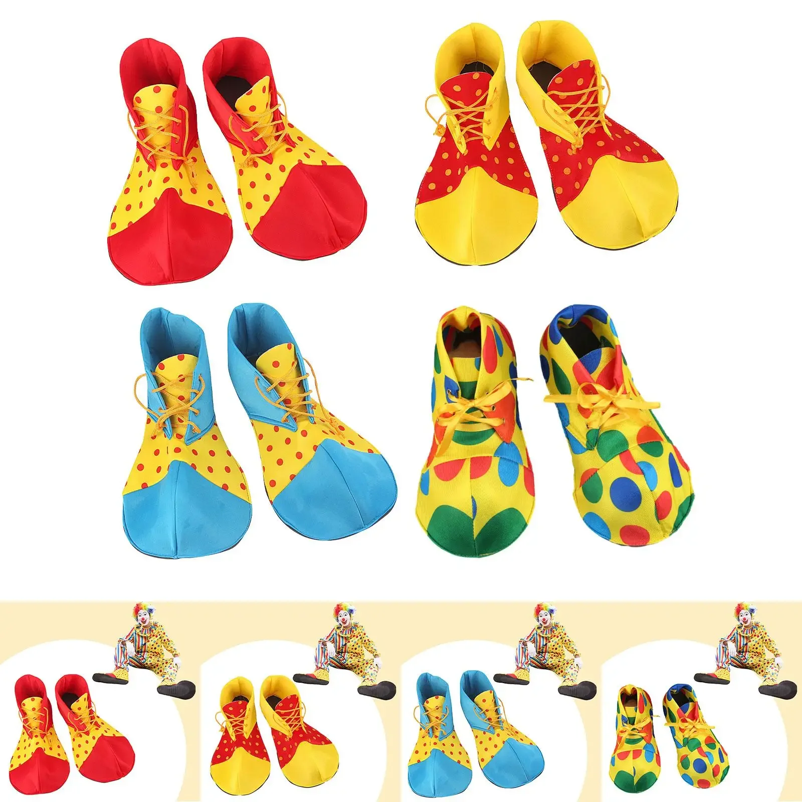 Circus-Clown-Shoes-For-Adult-Free-Sizes-Party-Stage-Costume-Accessories ...