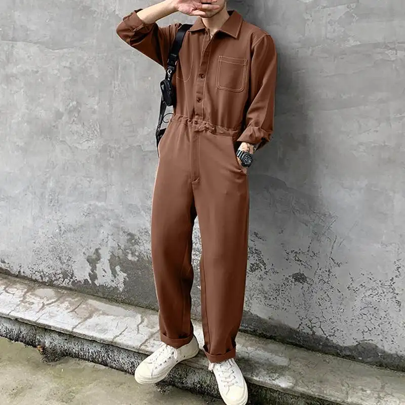 INCERUN-monos-de-manga-larga-con-solapa-para-hombre-ropa-de-calle ...