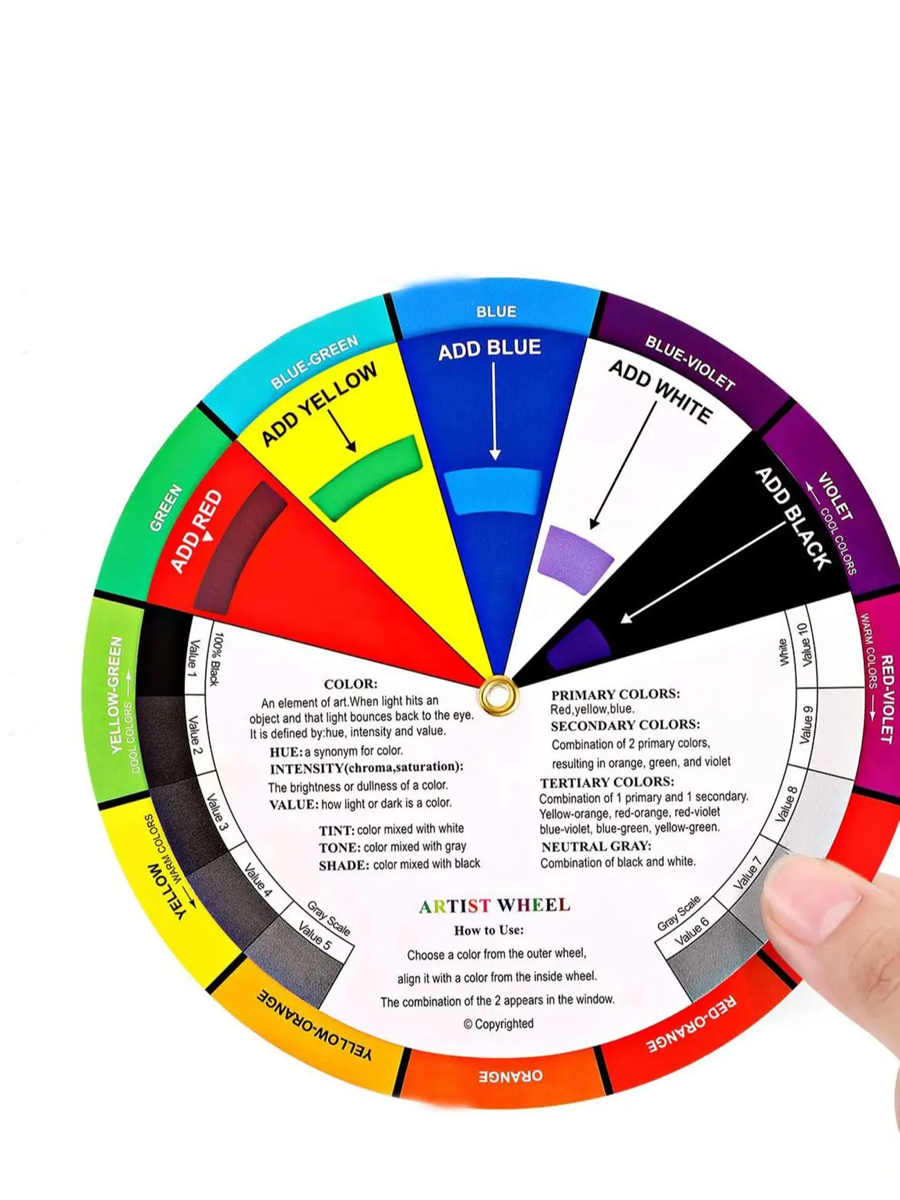 Bview-Art-Color-Mixing-Wheel-for-Artist-and-School-Learning-Guide-Art ...