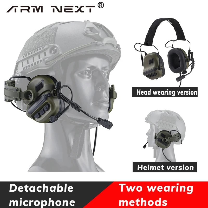 NEW-Tactical-Headset-Pickup-and-Noise-Reduction-Head-Wearing-helmet ...