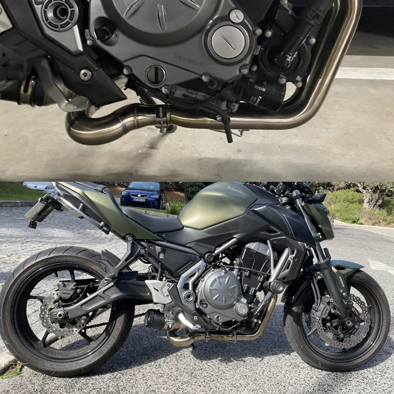 Motorcycle Exhaust Front Pipe Slip-on For Z650 NINJA 650 2017 2018 ...