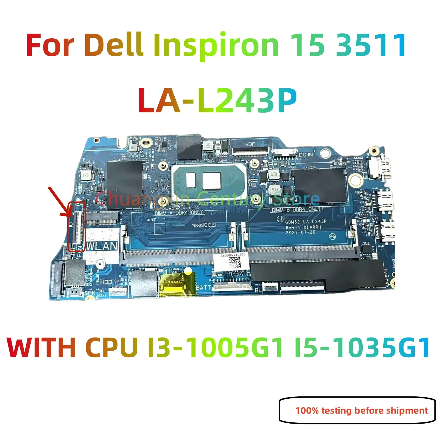 LA-L243P version number is suitable for Dell Inspiron 15 3511 laptop ...