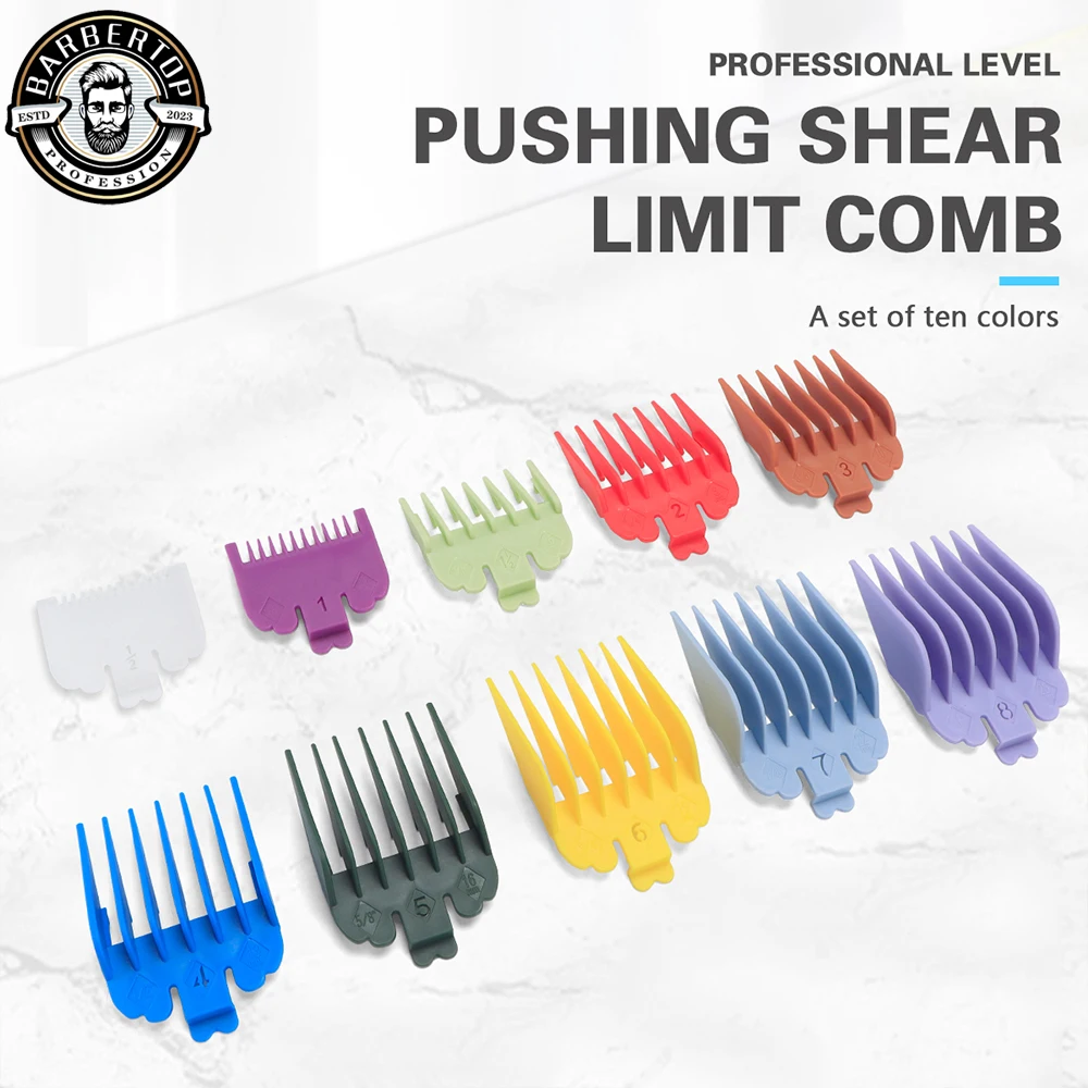 10Psc-Barber-Hair-Clipper-Limit-Guide-Comb-Universal-Cutting-Guide-Comb ...