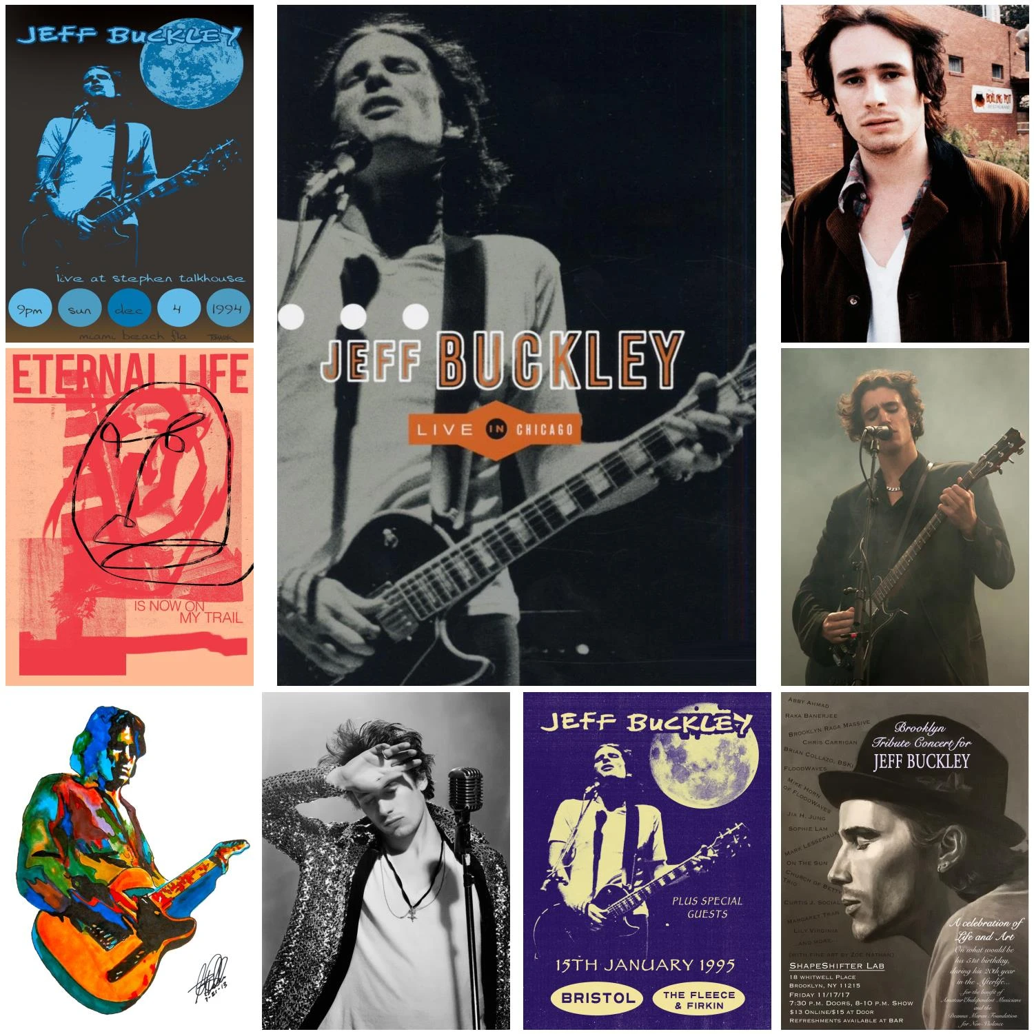 jeff buckley Poster Decorative Painting Canvas Poster Gift Wall Art Living Room Posters Bedroom ...