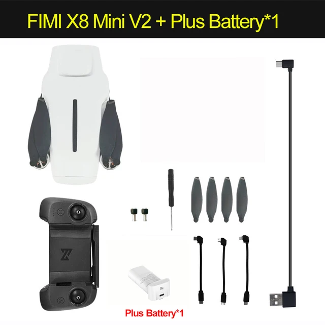 FIMI X8 Mini V2 GPS Drone 4K HD Camera 3-Axis Gimbal RC Quadcopter FPV 9KM Remote Flight Dual ...