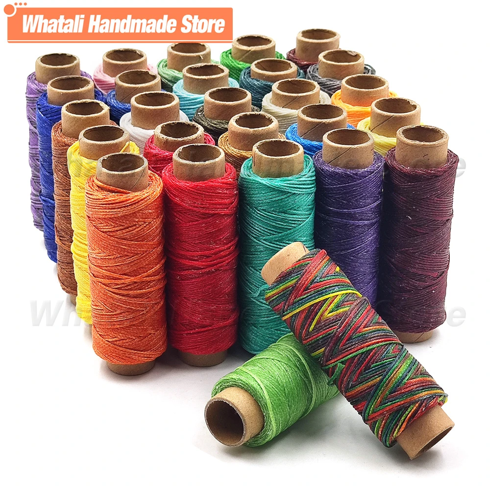 50/30/12m 150d 0.8mm Thickness Flat Waxed Thread Flat Waxed Sewing Line ...