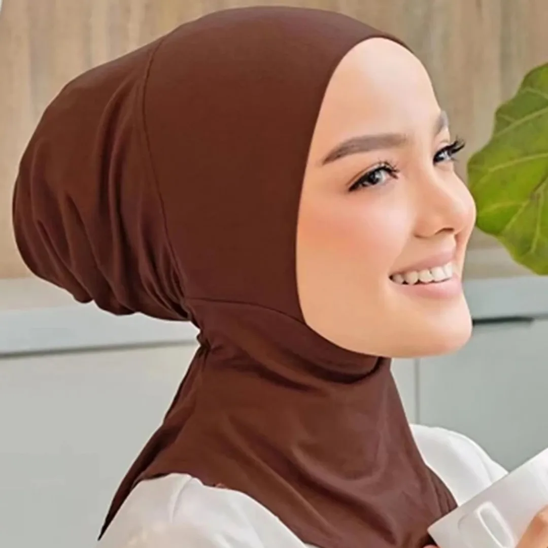 Ready to Wear Instant Hijab Neck Cover Underscarf Pinless Muslim Women ...