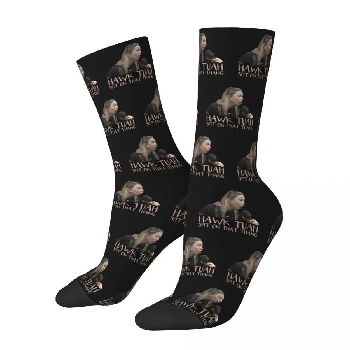 Hawk-Tuah-Spit-On-That-Thing-Socks-Men-s-Women-s-Fashion-Girl-Funny ...