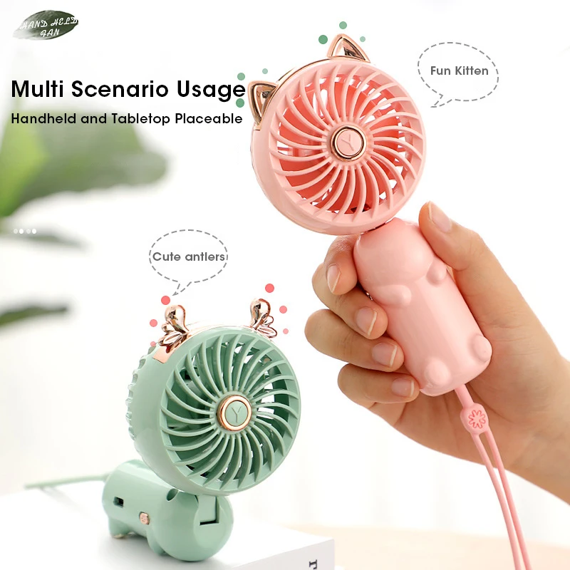 Summer-Handheld-Fan-Small-Electric-Fan-USB-Student-Portable-Handheld ...