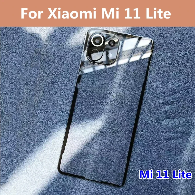For-Xiaomi-Mi-11-Lite-Back-Glass-Cover-Panel-Rear-Door-Housing-Case ...