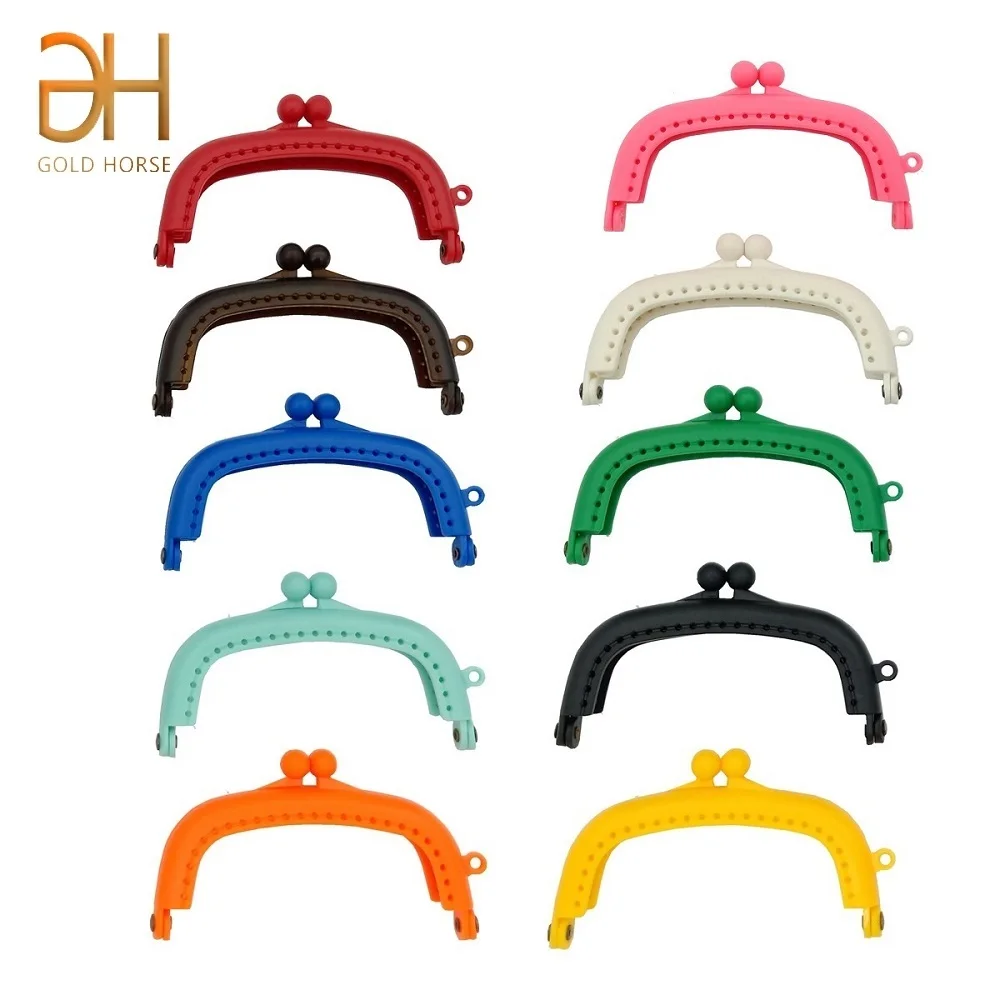 8.5CM Arc Resin Plastic Purse Frame with Hole Kiss Clasp for Women bags ...