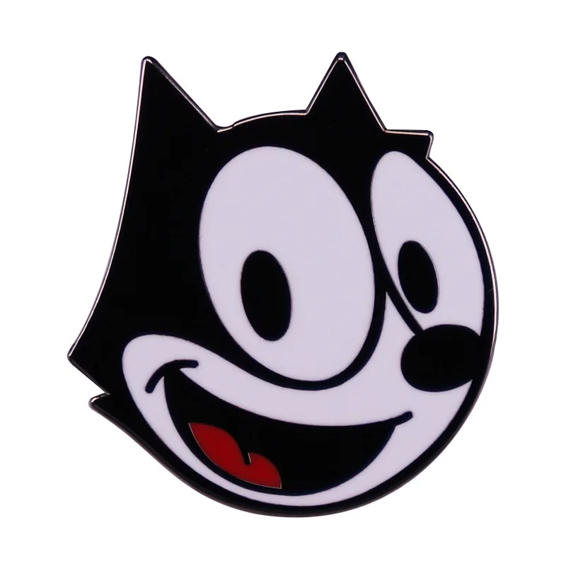 Felix-Black-Cat-Anime-Lapel-Pins-Backpack-Jeans-Enamel-Brooch-Pin-Women ...