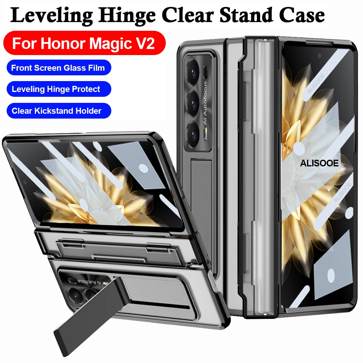For-Honor-Magic-V2-Case-Transparent-Leveling-Hinge-Funda-for-Honor ...